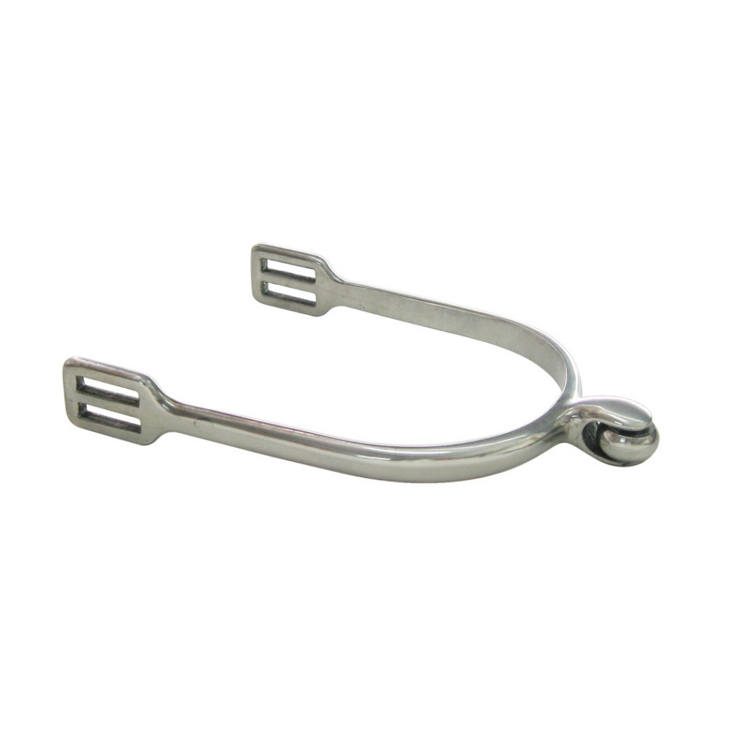AJ Tack Men's Stainless Steel Soft Touch Smooth Roller English Spurs ...