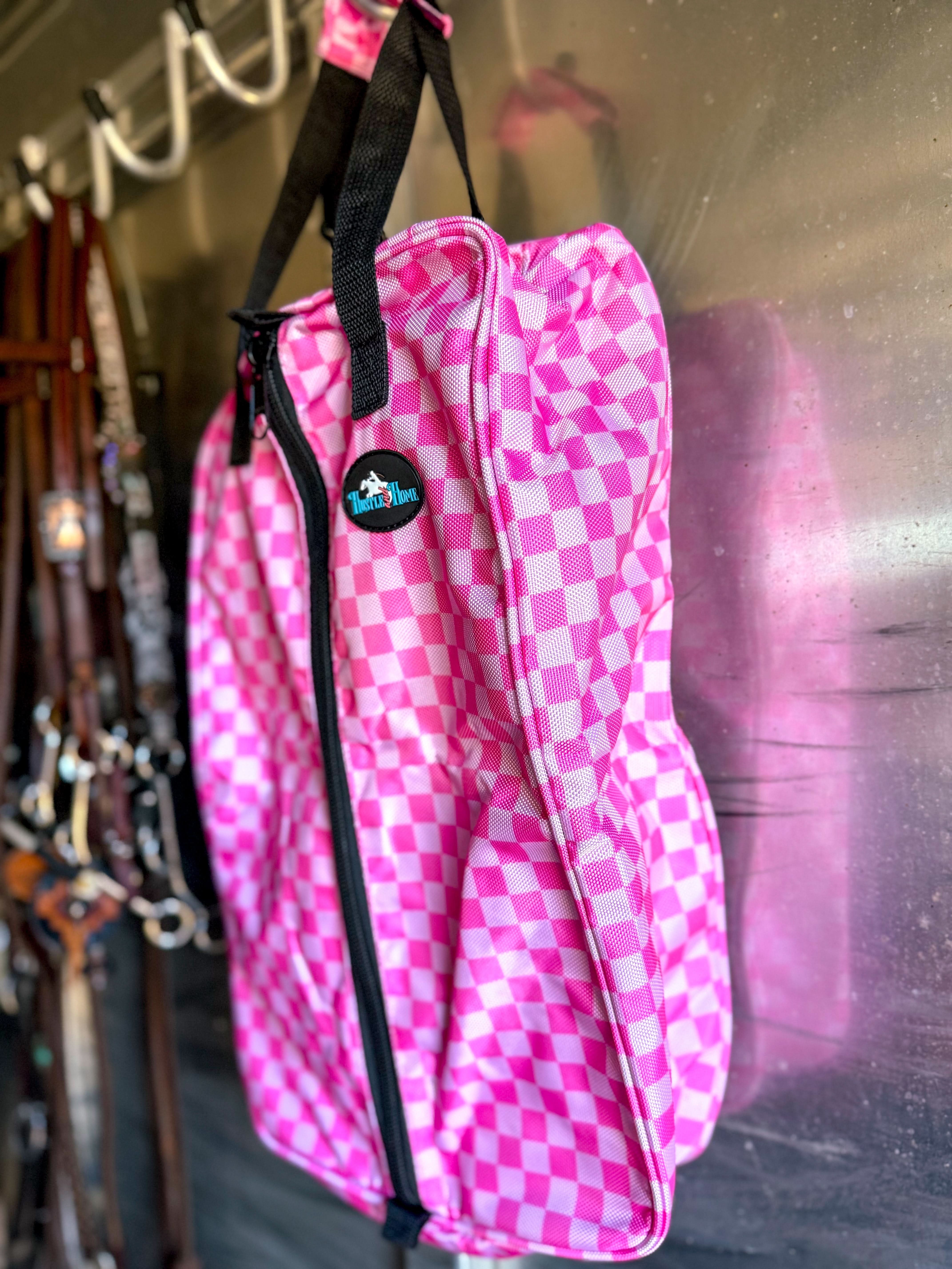 Checks Out (Pink/Pink) Luxury Tack Bag – Burch HIll Tack