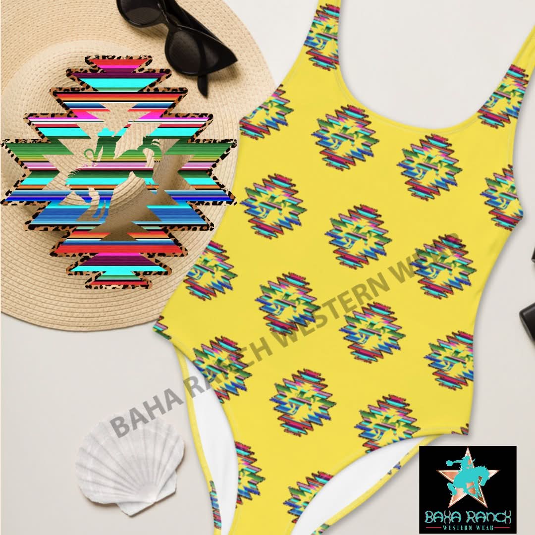 Yeehaw Serape Bronc One Piece Swimsuit – Burch HIll Tack