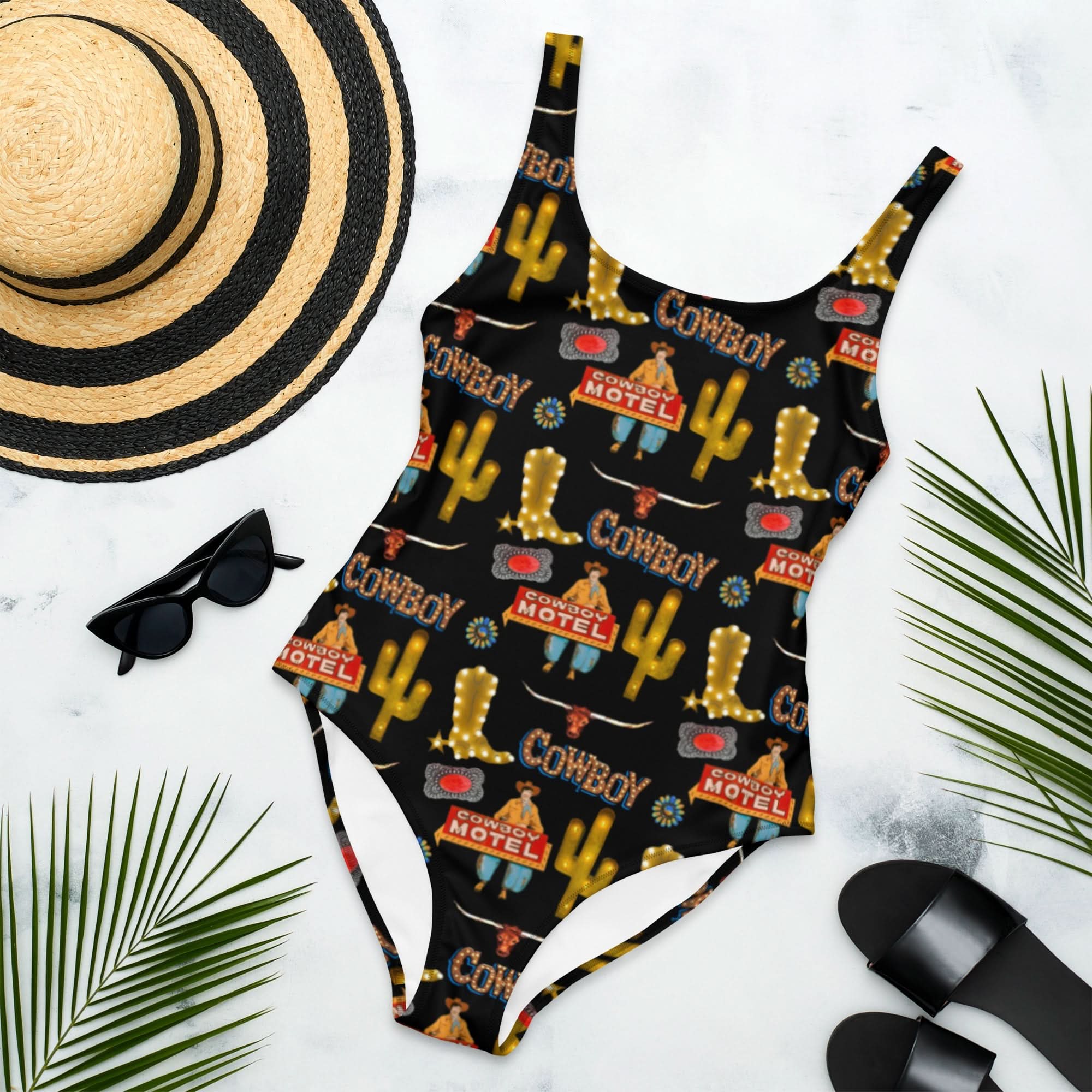 Yeehaw All Cowboy One Piece Swim Suit – Burch HIll Tack