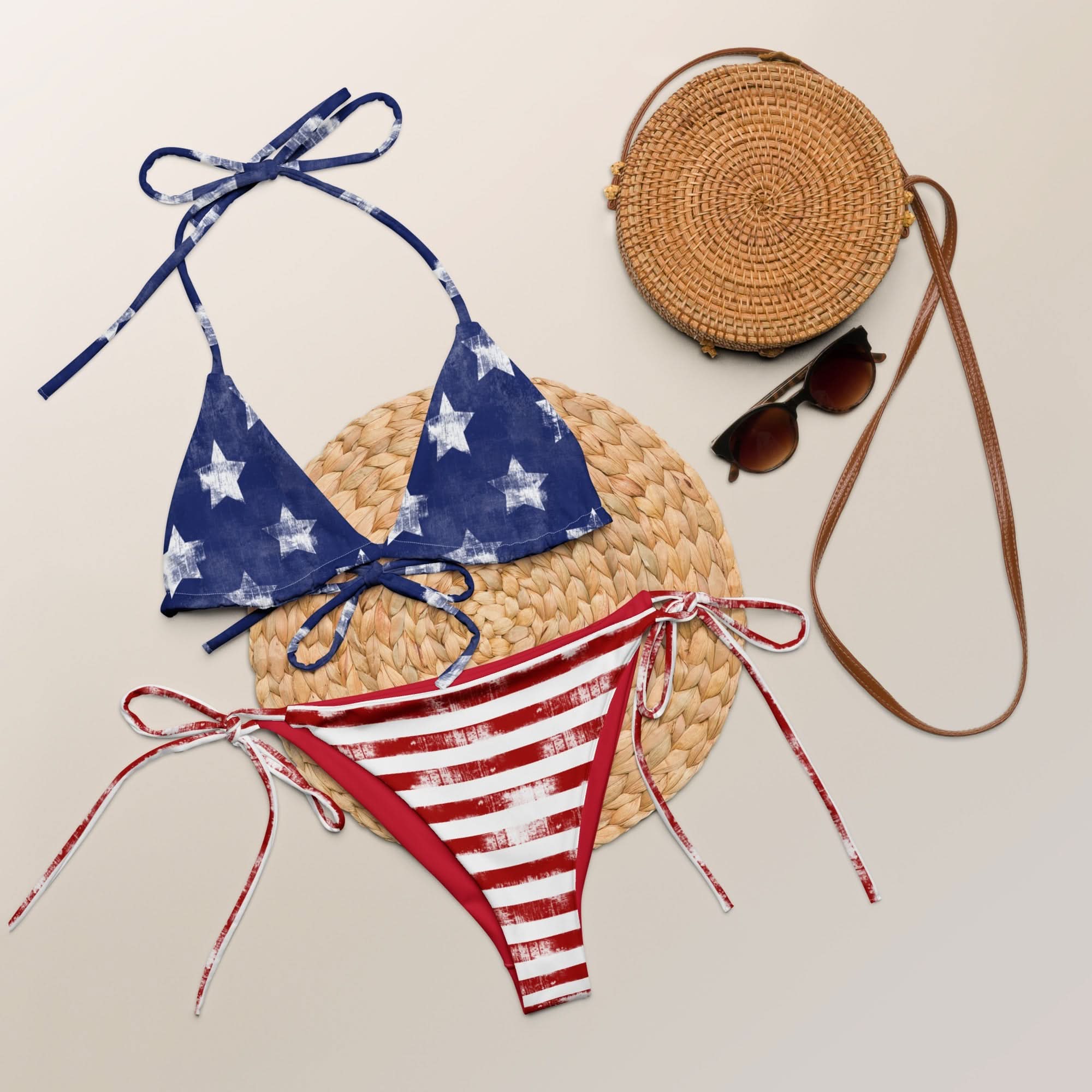 Yeehaw Stars & Stripes String Bikini – Burch HIll Tack