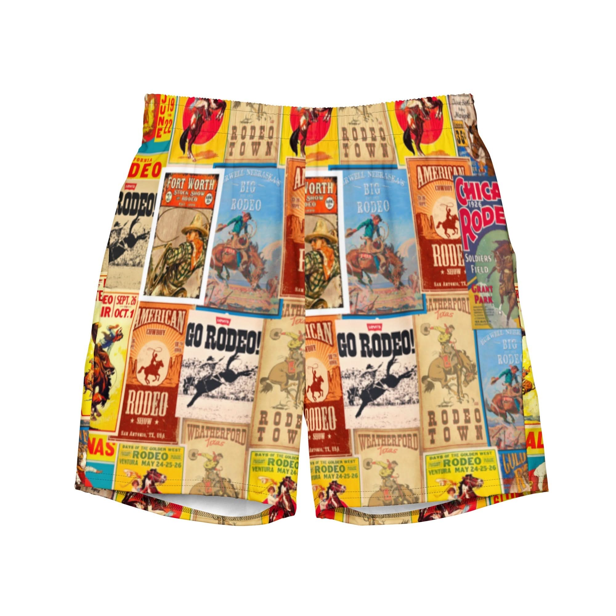 Baha Ranch Yeehaw Rodeo Poster Men's Swim Trunks – Burch HIll Tack
