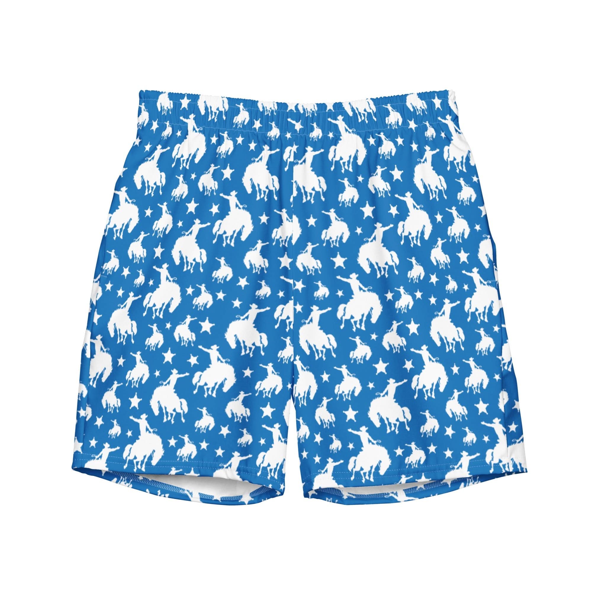 Yeehaw Blue Rodeo Cowboy Men's Swim Trunks – Burch HIll Tack